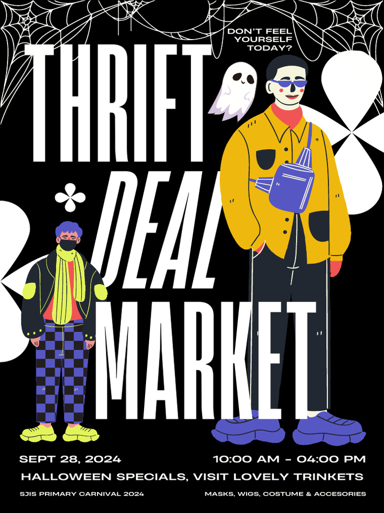 Black Urban Illustrative Thrift Event Poster PDF | PDF