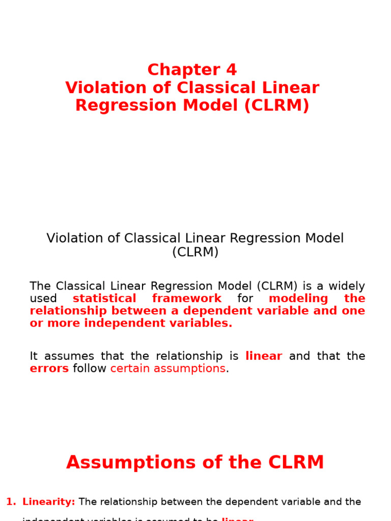 Violations in Linear Regression Models | PDF | Errors And Residuals | Autocorrelation