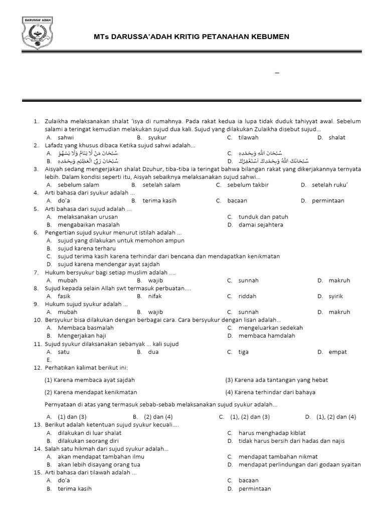 Asts Fikih 8 Reguler | PDF