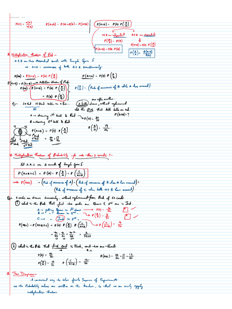 Probability Lecture 3 Notes | PDF