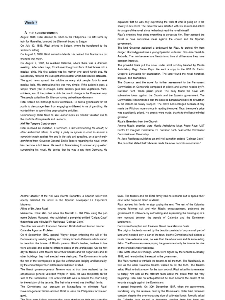 Rizal midterm | PDF | Philippines