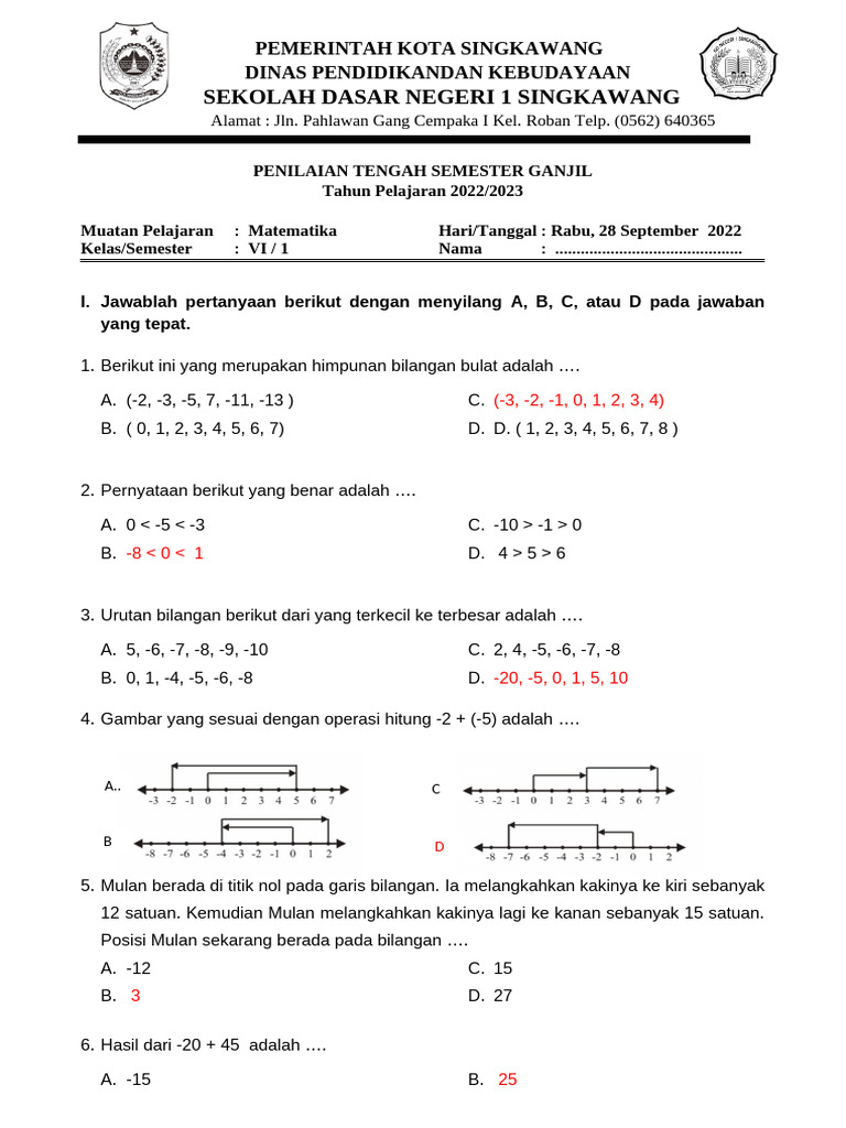 PTS MTK S1 KLS 6 | PDF