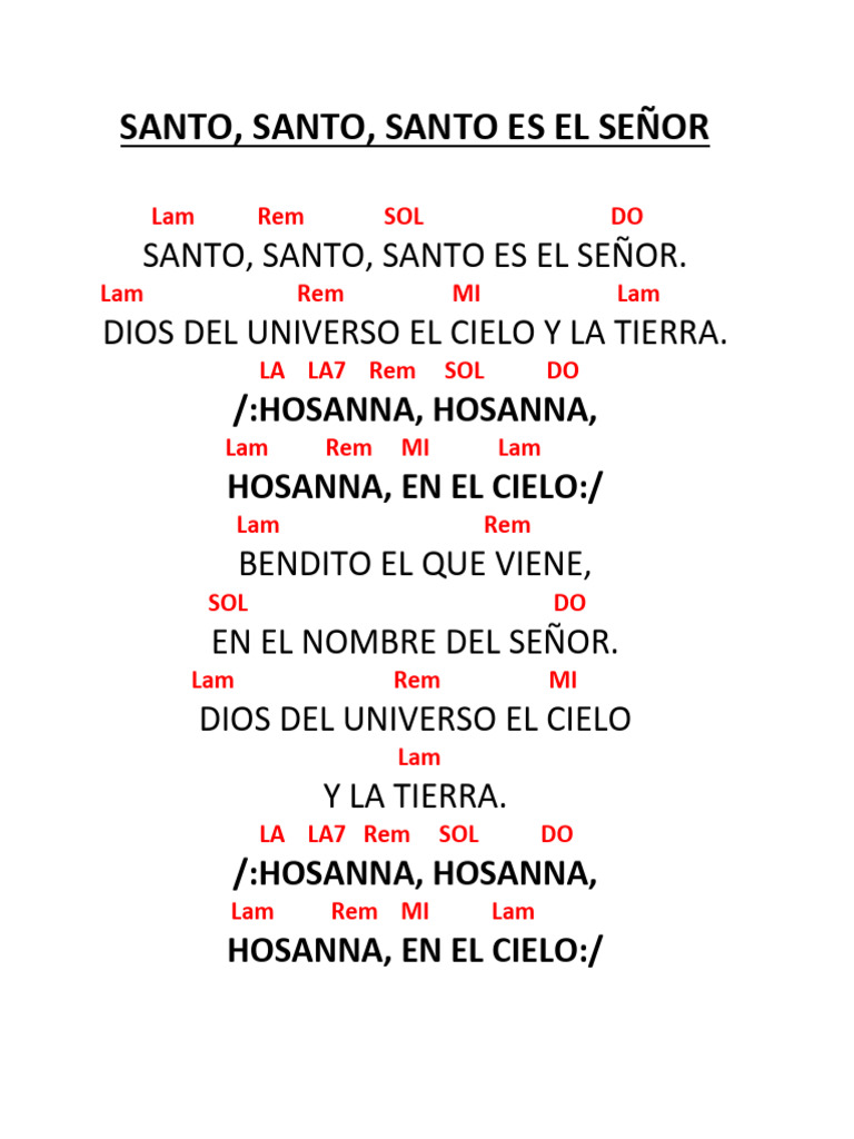 Santo Es El Señor. | PDF