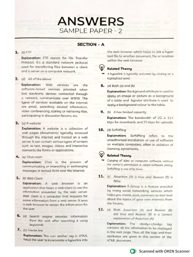 Answer Key - Sample - 2 | PDF