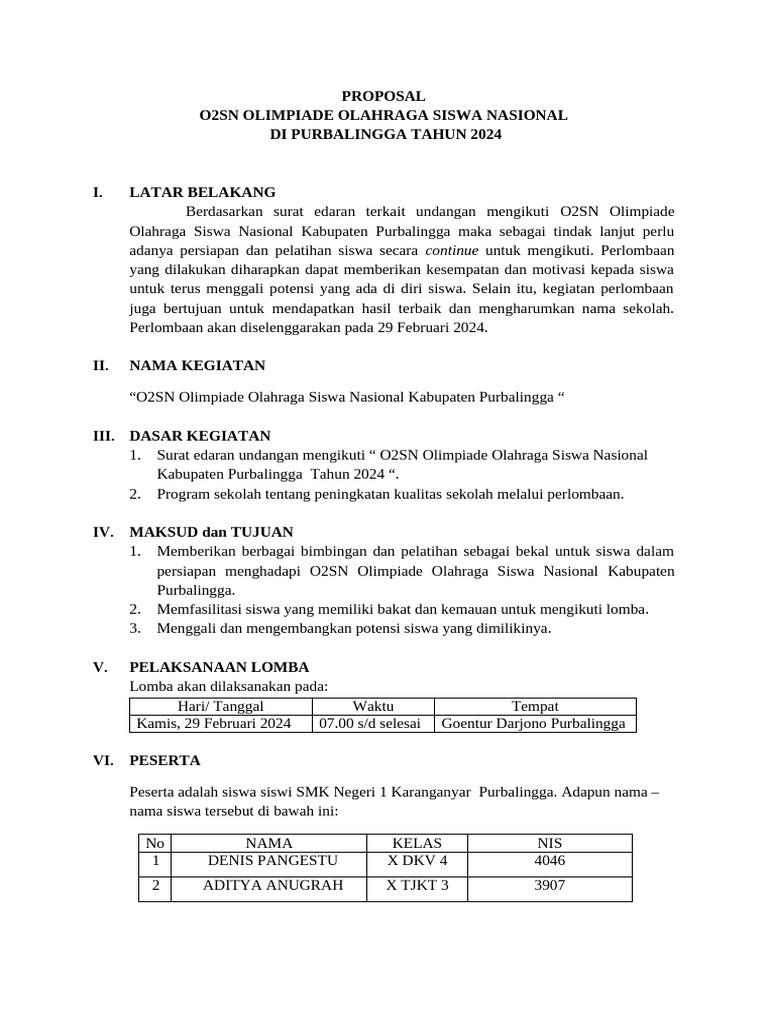 PROPOSAL-o2sn SMK 1 KARANGAYAR FIX | PDF