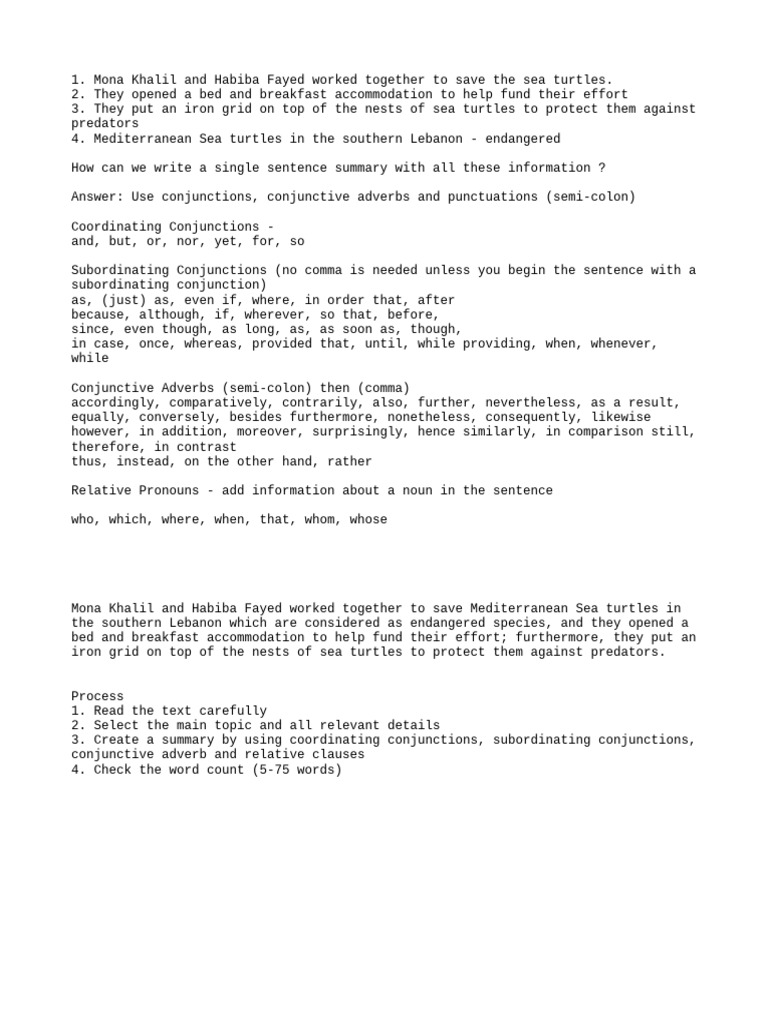 Summarize Written Text | PDF