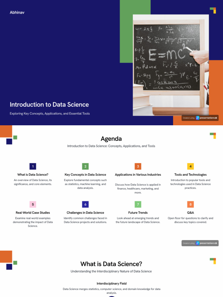 Introduction To Data Science Presentation Outline | PDF