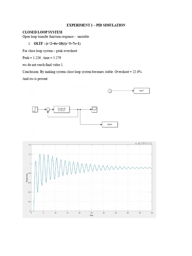 PID Control System Simulation | PDF | Teaching Methods & Materials