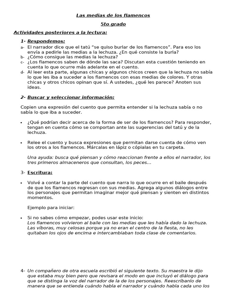 Las Medias de Los Flamencos | PDF