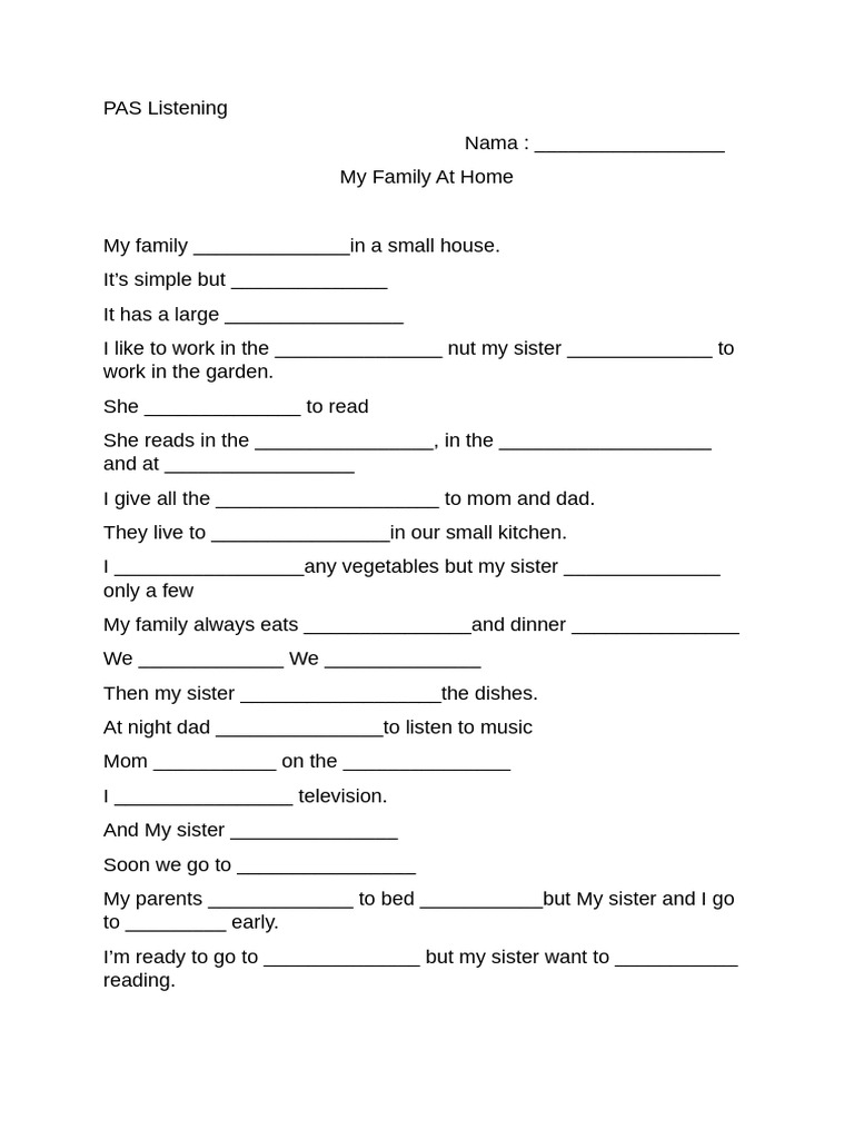 Family Life and Daily Routines | PDF | Language Arts & Discipline