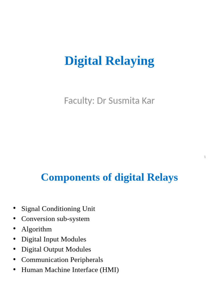Digital Relay Block Diagram Overview | PDF | Discrete Fourier Transform ...