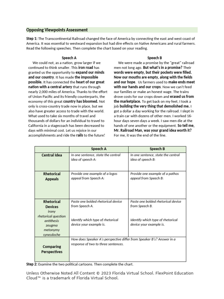 Opposing Viewpoints Assessment | PDF | Grammar | Human Communication