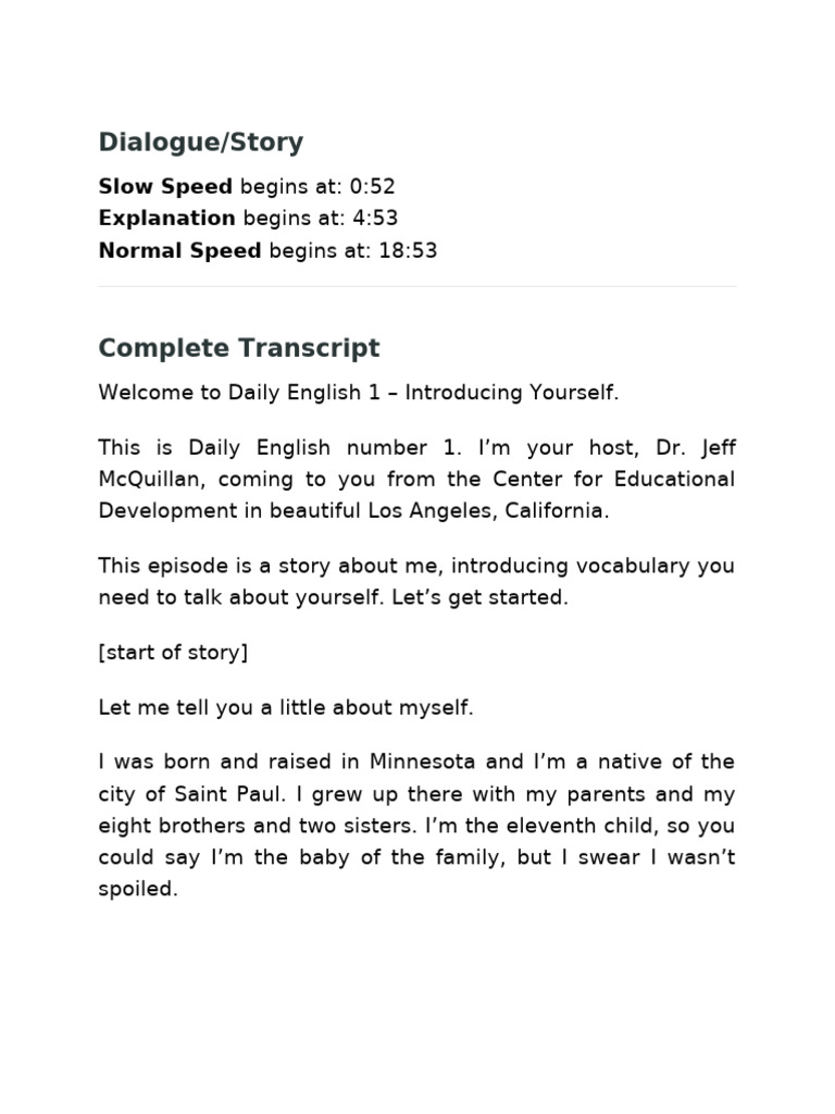 Introducing Yourself in English | PDF | Academic Degree | Schools