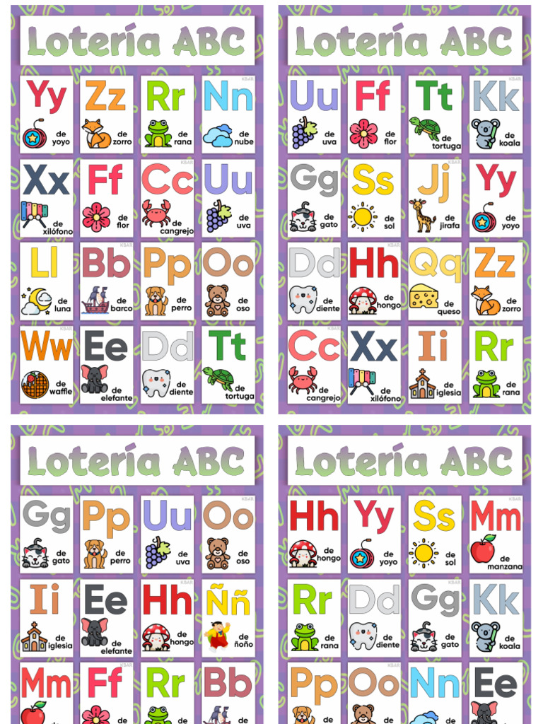 Lotería Abc - Tablas | PDF