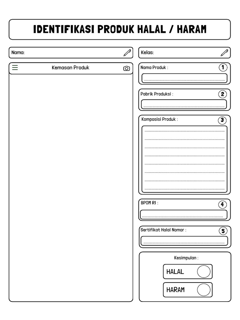 LKPD Identifikasi Produk Halal | PDF