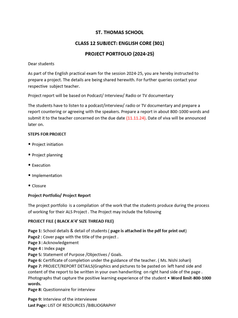 Class 12 English Podcast Project Guide | PDF | Fluency | Vocabulary