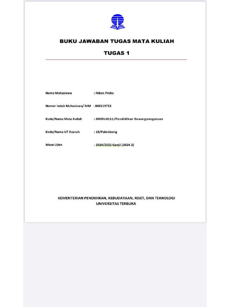 Tugas 1 PKN PDF | PDF