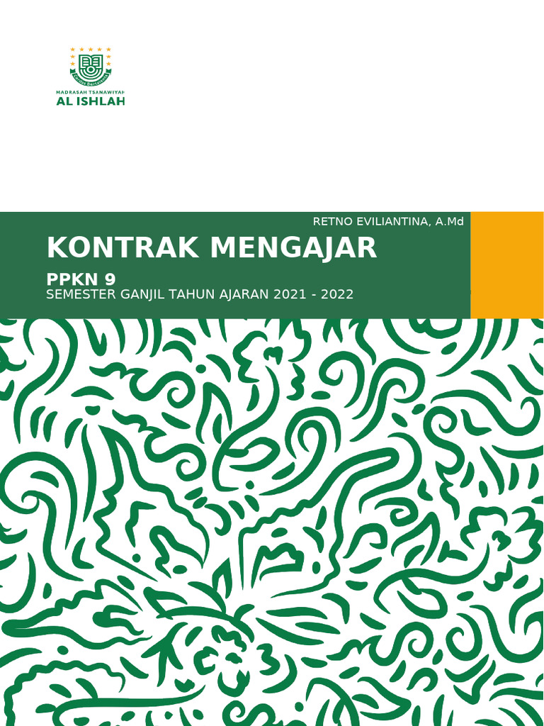 Kontrak Mengajar PPKn 2021-2022 | PDF