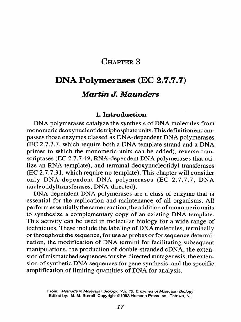 Dna Polymerases Ec 2777 | PDF | Dna | Biochemistry