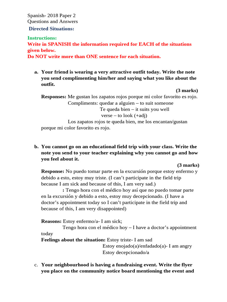 2018 Paper 2 Practice - May 05th 2022 | PDF