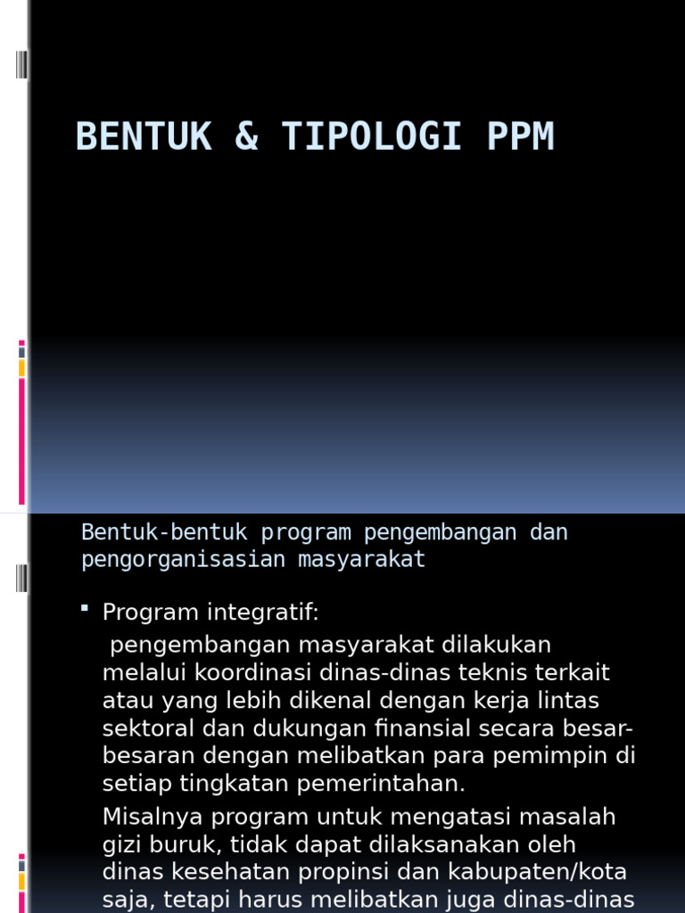 Tipologi dan Model PPM Masyarakat | PDF