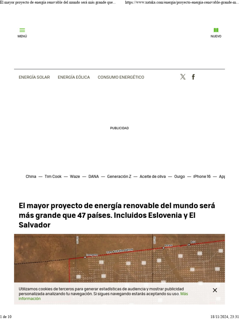 El Mayor Proyecto de Energía Renovable Del Mundo Será Más Grande Que 47 ...