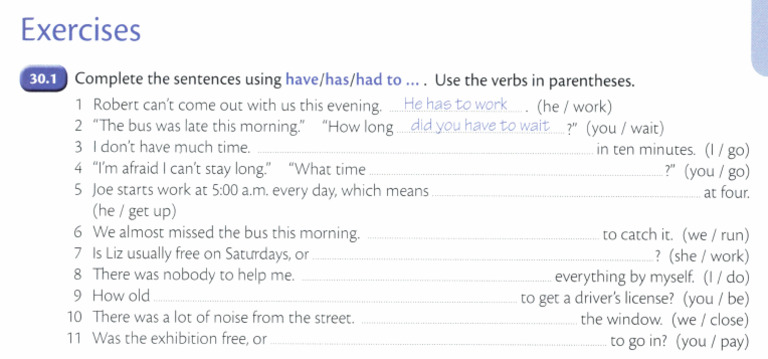 11-14-24 Activity 1 - Modals - Have To and Must | PDF