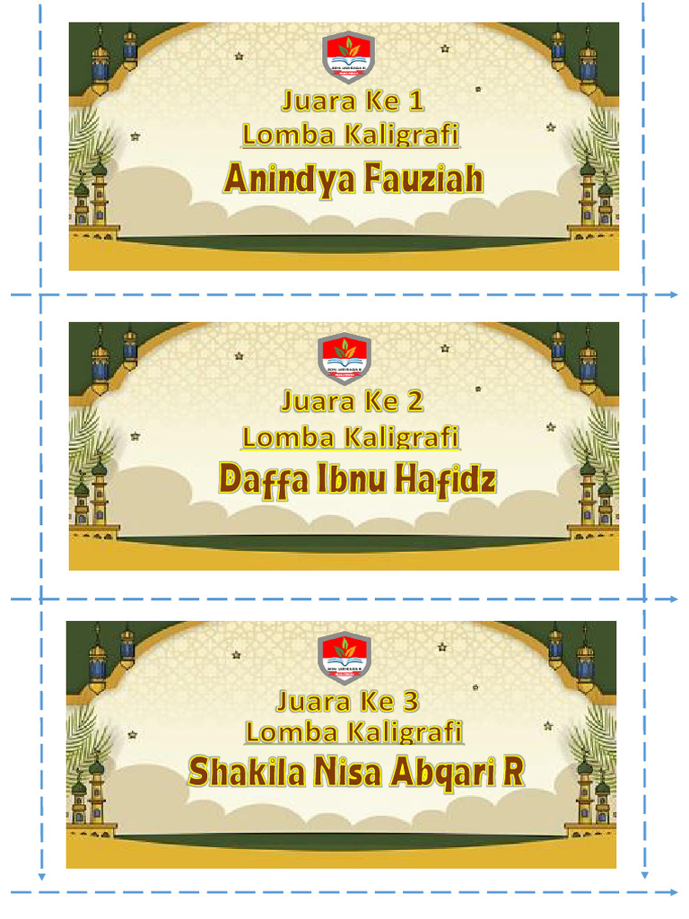 Tempelan Hadiah Lomba Maulid 2024 | PDF