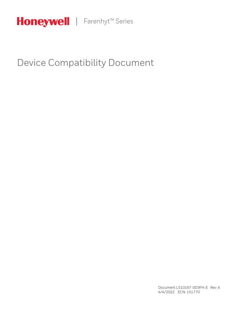 Device Compatibility Document: Farenhyt™ Series | PDF | Electronic Engineering | Electrical ...