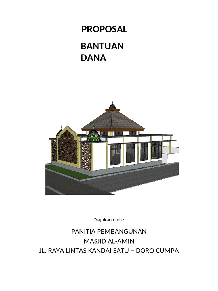 Cover Proposal Masjid Al Amin | PDF