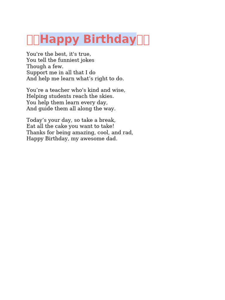 ??happy Birthday?? | PDF | Wellness
