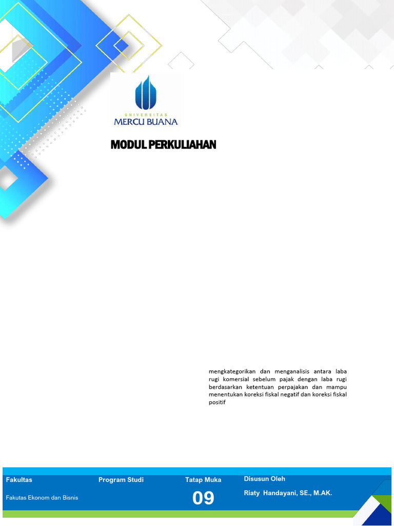 Modul 09 Perpajakan MGT 2022 | PDF