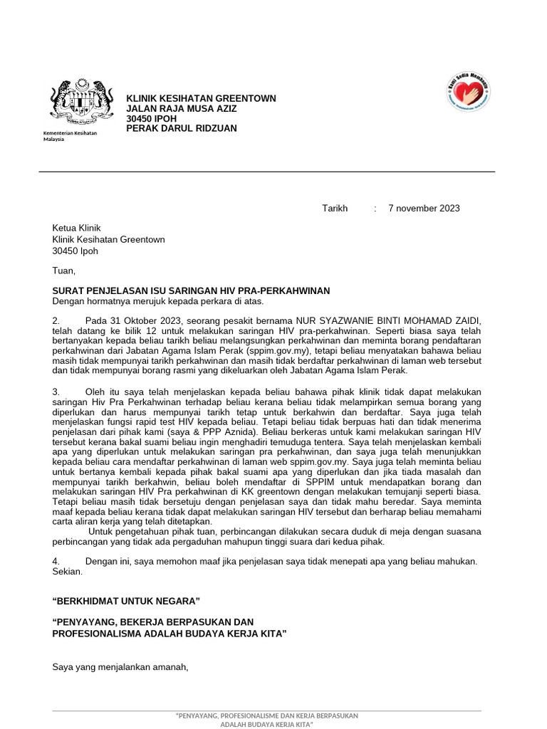 Surat JWB Lewat | PDF