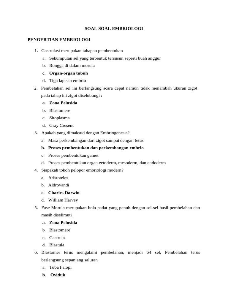 Urutan Perkembangan Sel Telur Fertil | PDF | Sains & Matematika