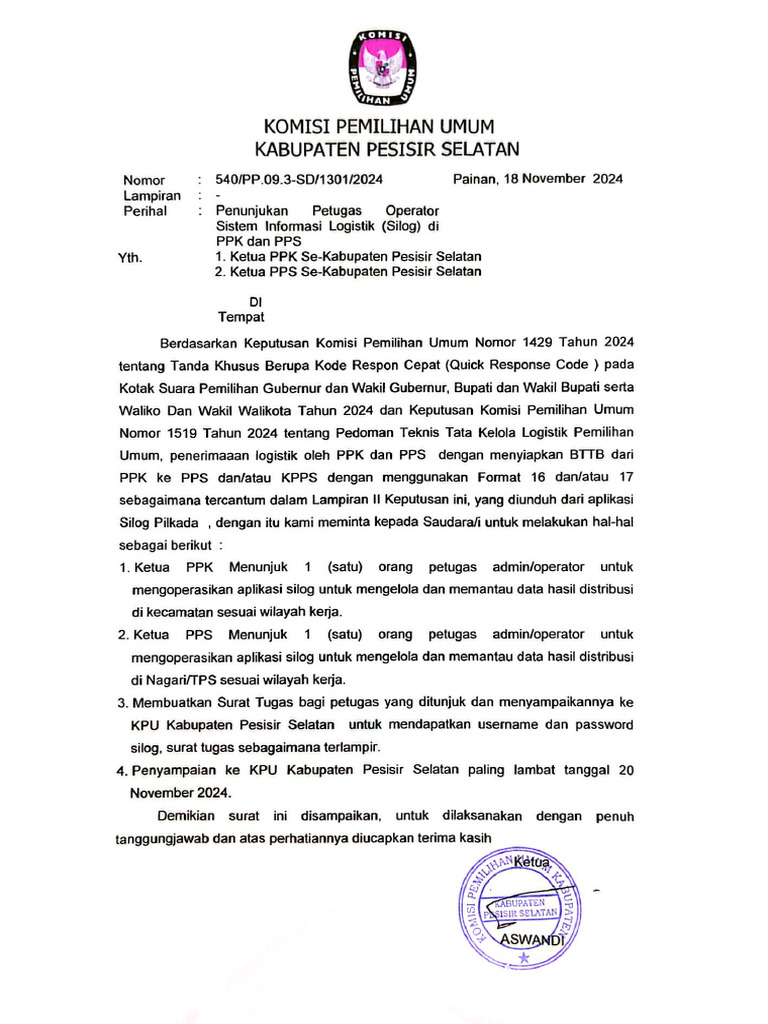 Petugas Operator Silog PPK Dan Pps | PDF