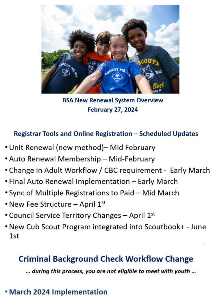 BSA Auto Renewal Membership Overview | PDF | Boy Scouts Of America ...