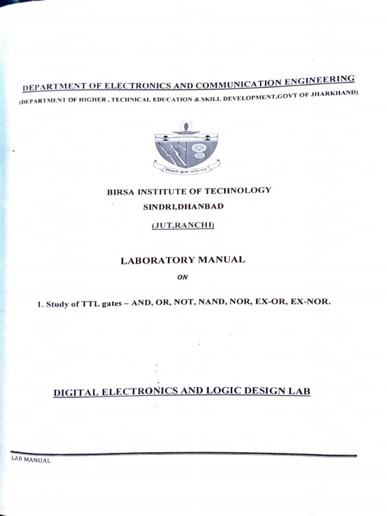 Logic 1 | PDF | Logic Gate | Digital Electronics