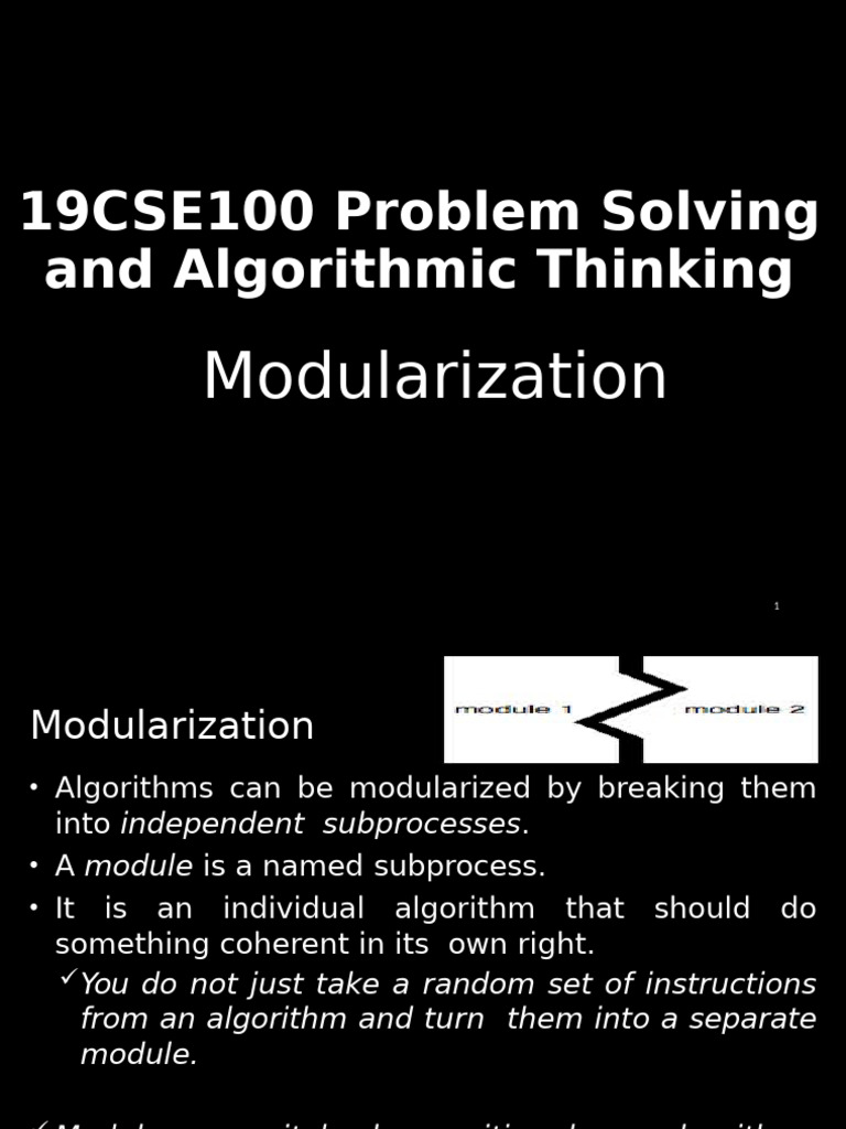 Lec12 13 Modularizations | PDF | Parameter (Computer Programming) | Modular Programming