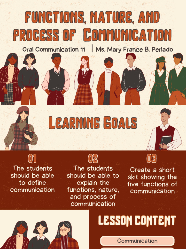 (l1) Functions, Nature, and Process of Communication | PDF ...