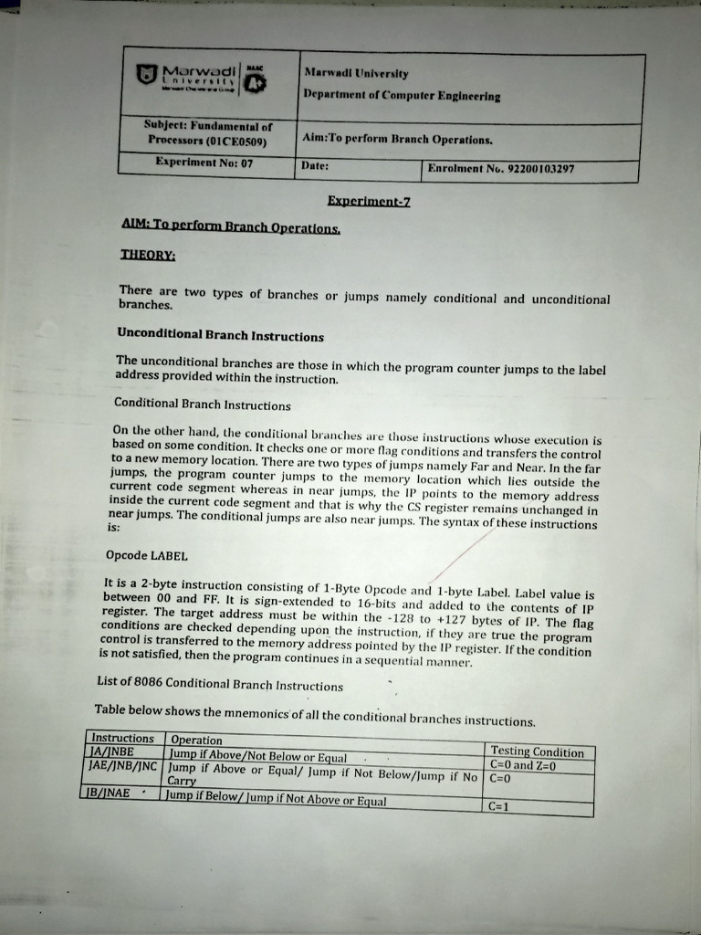 FM Exp 7 | PDF | Central Processing Unit | Computer Hardware