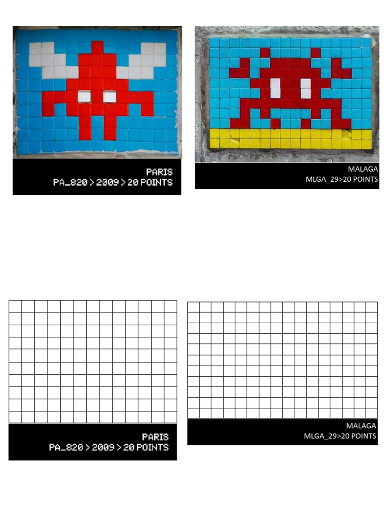 Quadrillage Invade Modeles 2 | PDF