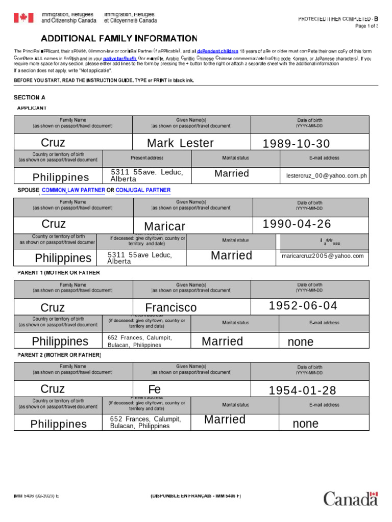 Additional Family Info | PDF