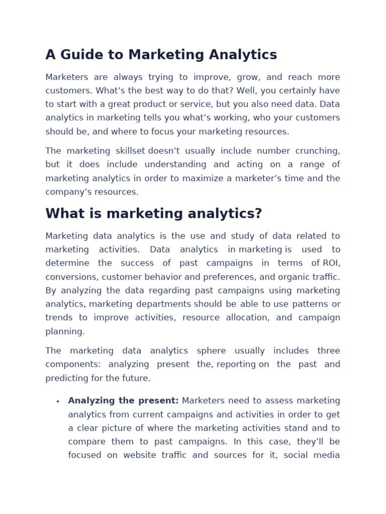 Marketing_Analytics | PDF | Analytics | Marketing