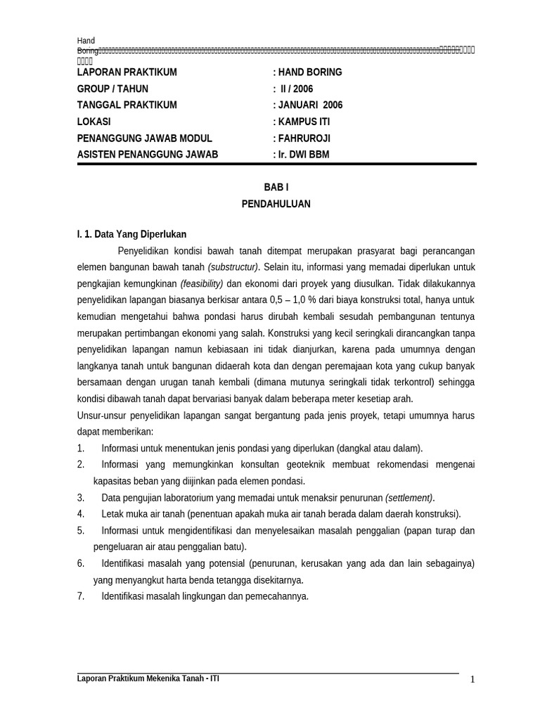 Hand Boring Ucup | PDF