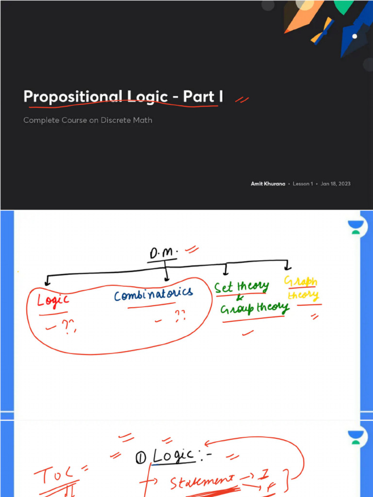 Propositional Logic Part I With Anno | PDF