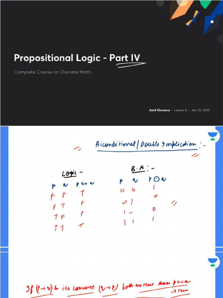 Propositional Logic Part IV With Anno | PDF