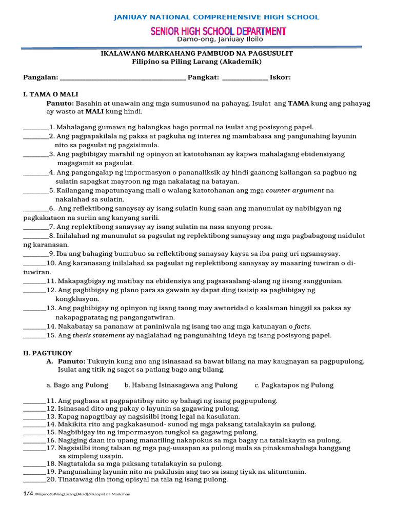 Q2 Piling Larang 1st | PDF