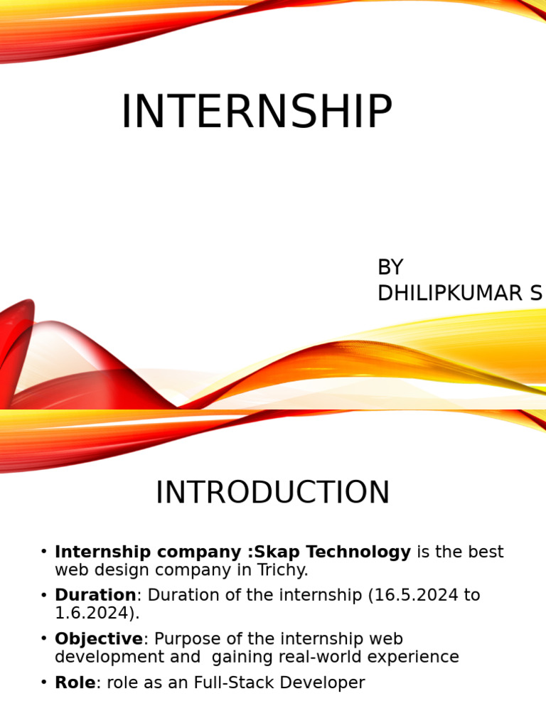 Dhilip Internship | PDF