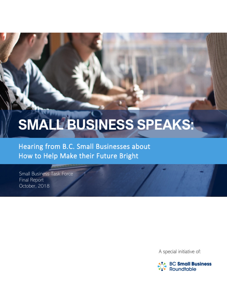 Small Business Task Force Final Report | PDF | Cost Of Living | Taxes