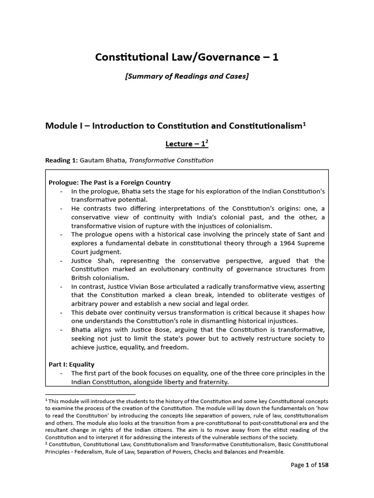 Consti Readings Summarised (FINAL) | PDF | Partition Of India | British Raj
